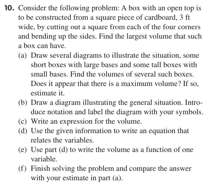 Solved Consider the following problem: A box with an open | Chegg.com