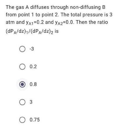 Solved The gas A diffuses through non-diffusing B from point | Chegg.com