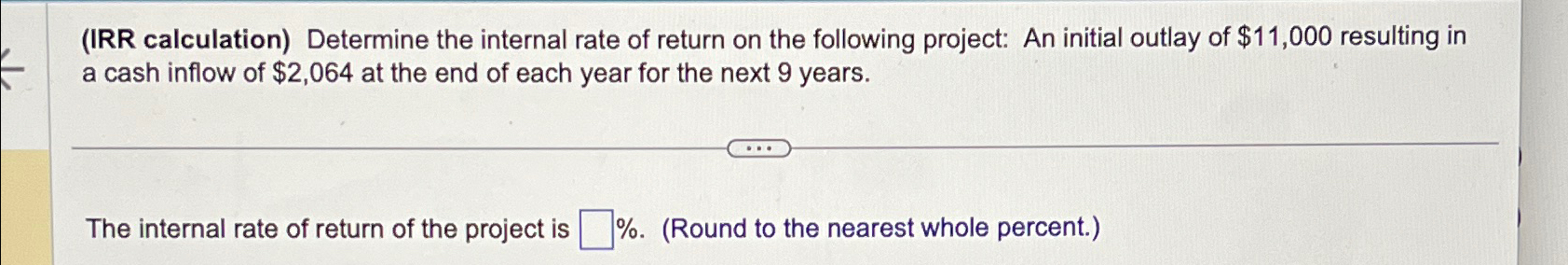 Solved (IRR calculation) ﻿Determine the internal rate of | Chegg.com