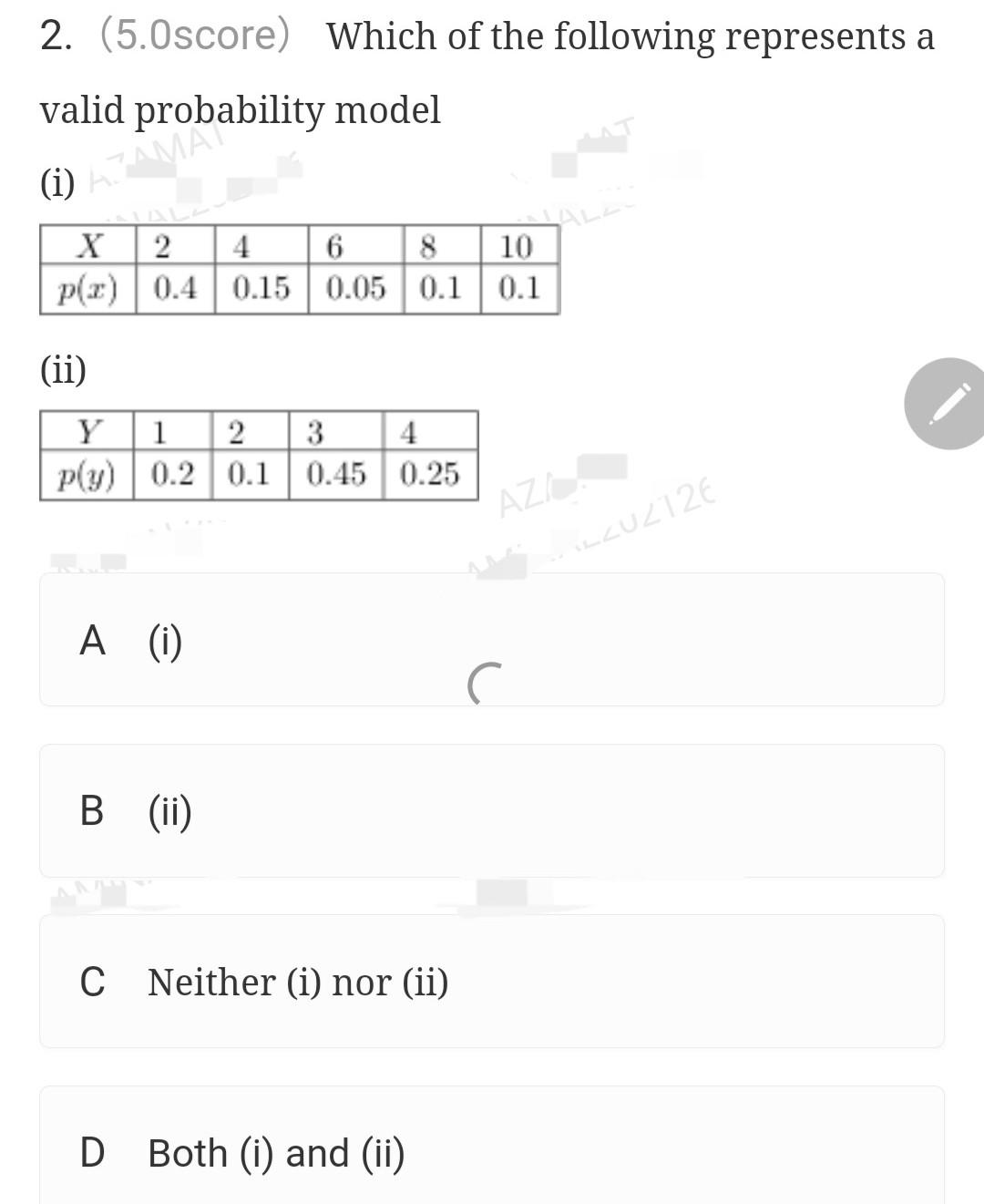 Solved 2. (5.0score) Which of the following represents a | Chegg.com