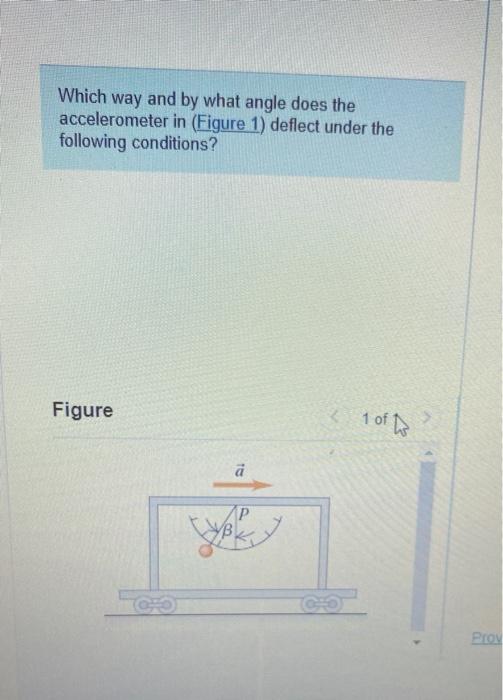 Solved 1. Which way and by what angle does the accelerometer | Chegg.com