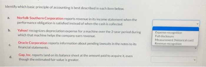 Solved Identify which basic assumption of accounting is best | Chegg.com