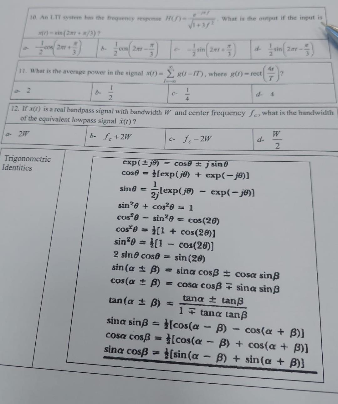 1. What is the \\( 3 \\mathrm{~dB} \\) bandwidth of | Chegg.com