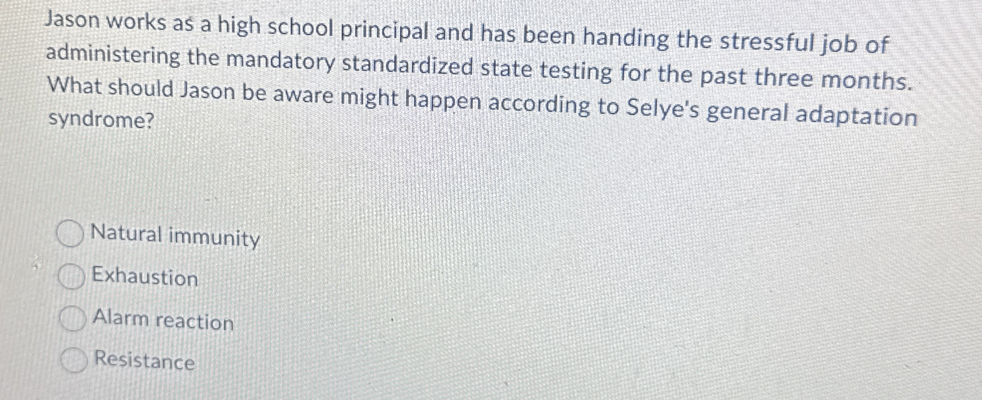 Solved Jason works as a high school principal and has been | Chegg.com