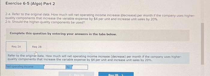 Solved Required information Exercise 6-5 (Algo) Changes in | Chegg.com