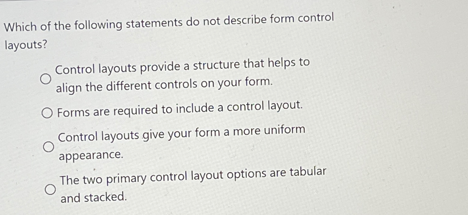 Solved Which of the following statements do not describe | Chegg.com