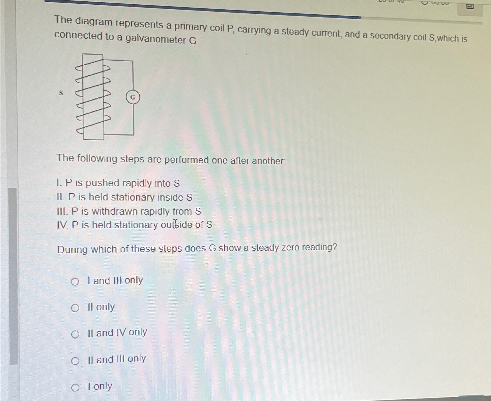 Solved The diagram represents a primary coil P, carrying a | Chegg.com