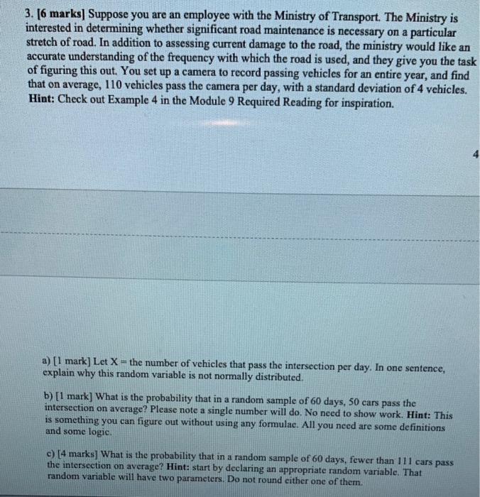 Solved 3. [6 marks] Suppose you are an employee with the | Chegg.com