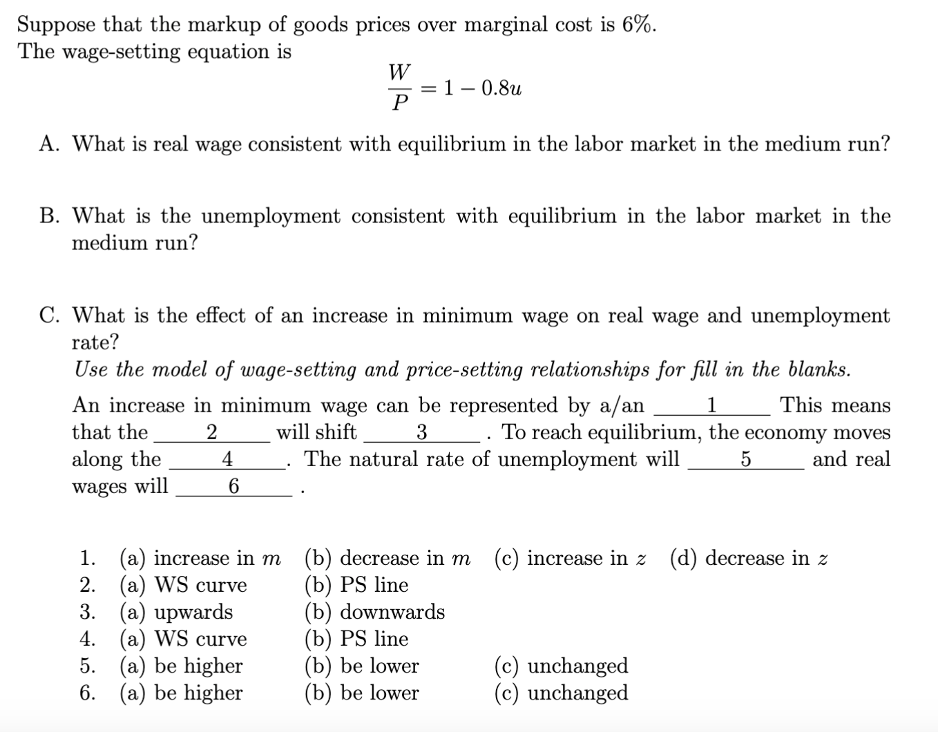 Solved Suppose that the markup of goods prices over marginal | Chegg.com