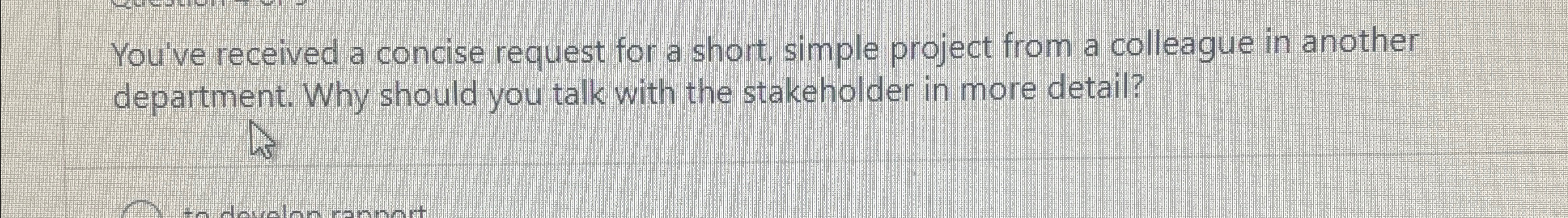 Solved You've received a concise request for a short, simple | Chegg.com