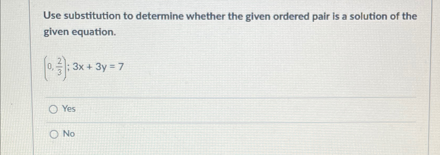 Solved Use substitution to determine whether the given | Chegg.com Solved Use substitution to determine whether the given | Chegg.com