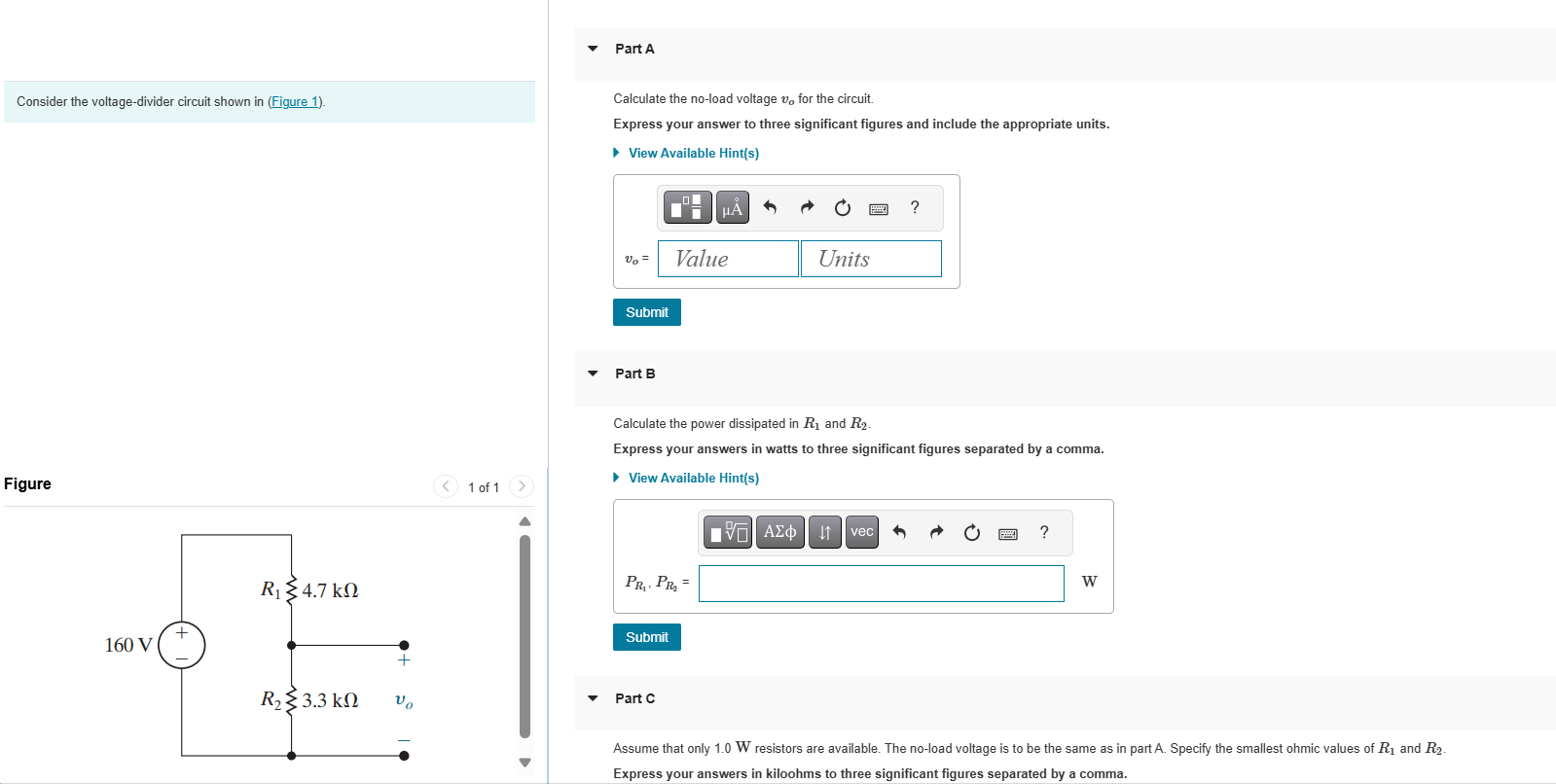 Please help me ﻿solve all three parts Consider the | Chegg.com
