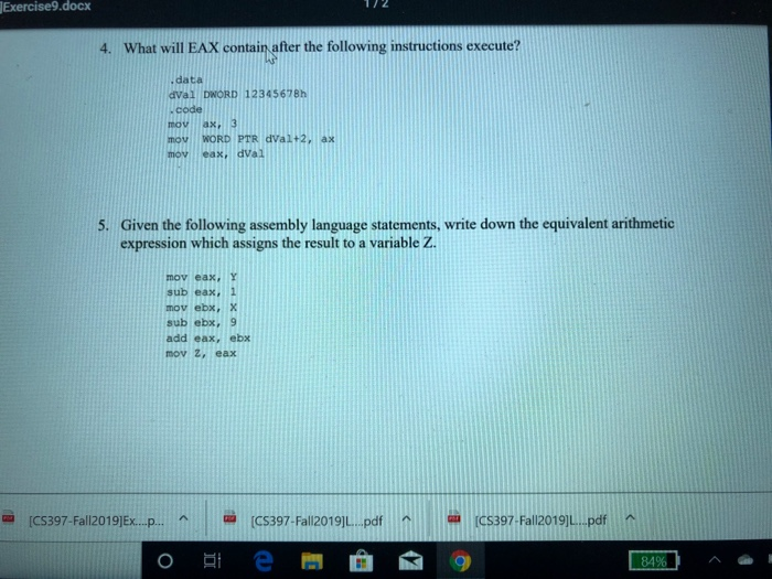 Solved Instruction: Answer all questions, 1. What will be | Chegg.com