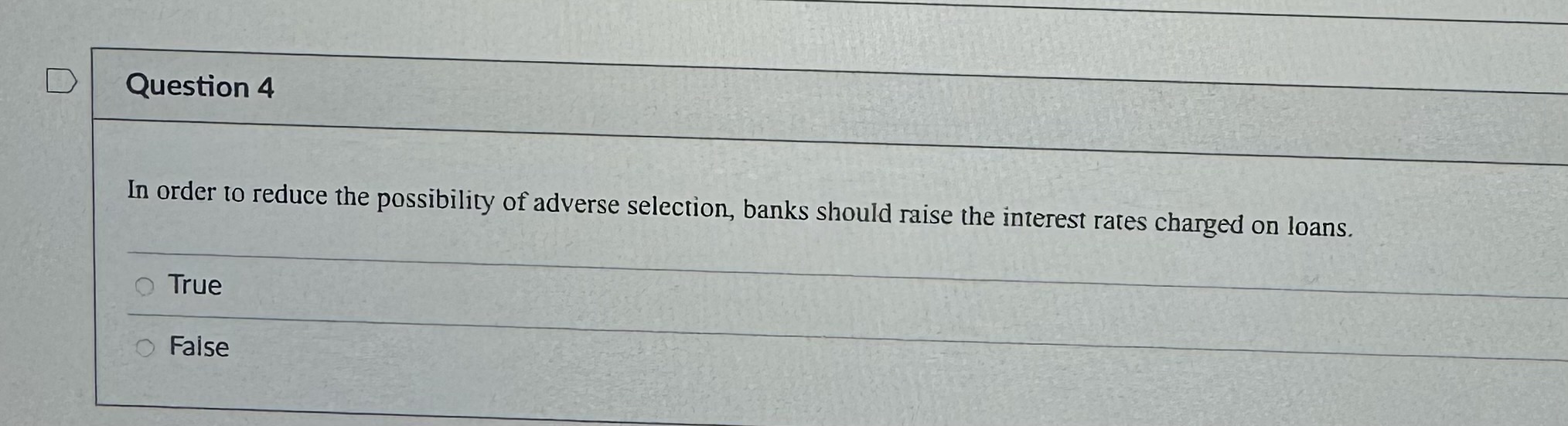 Solved Question 4In order to reduce the possibility of | Chegg.com