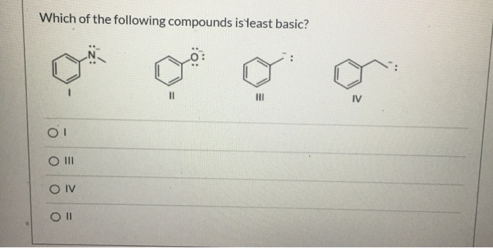 Solved Which of the following compounds is the weakest acid? | Chegg.com