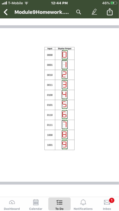 Solved Create a logic circuit capable of displaying any | Chegg.com