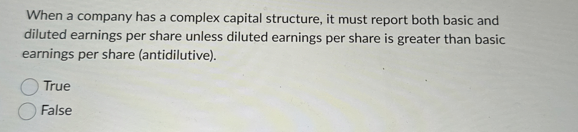 Solved When a company has a complex capital structure, it | Chegg.com