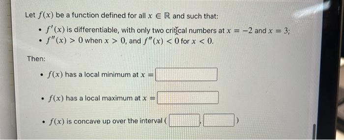 Solved Let f(x) be a function defined for all x∈R and such | Chegg.com