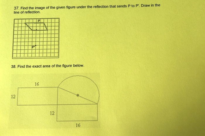 Solved 37. Find the image of the given figure under the | Chegg.com