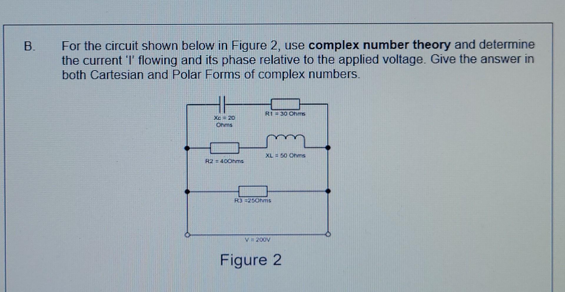 Solved For the Circuit shown below, use complex number | Chegg.com