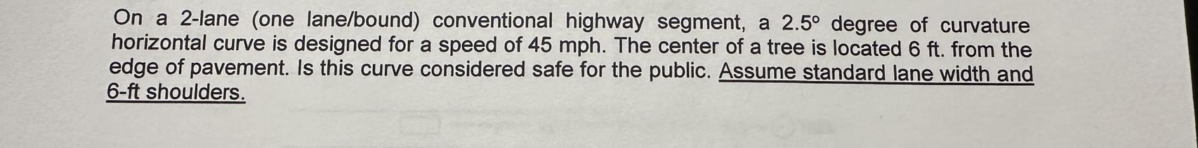Solved On a 2-lane (one lane/bound) ﻿conventional highway | Chegg.com