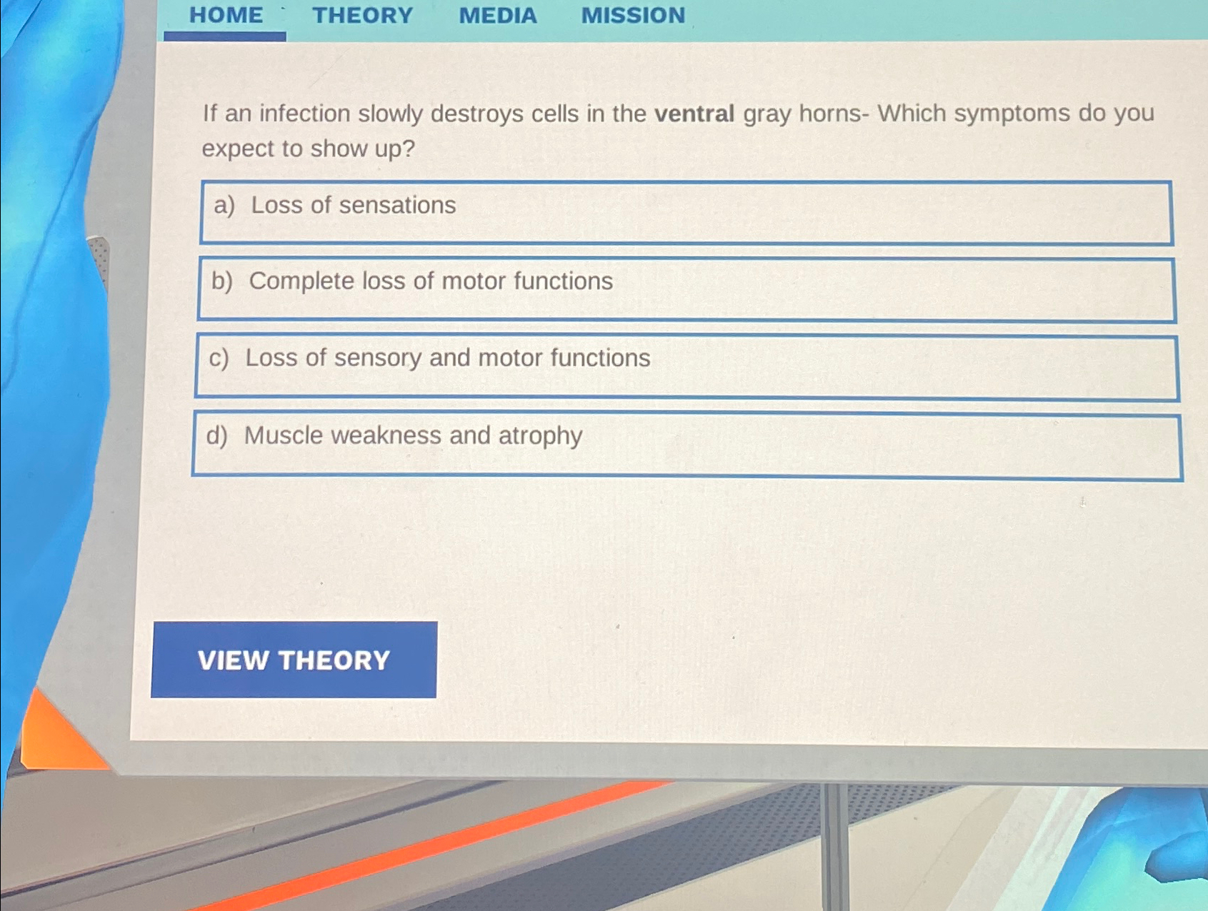Solved HOMETHEORYMEDIAMISSIONIf an infection slowly destroys | Chegg.com