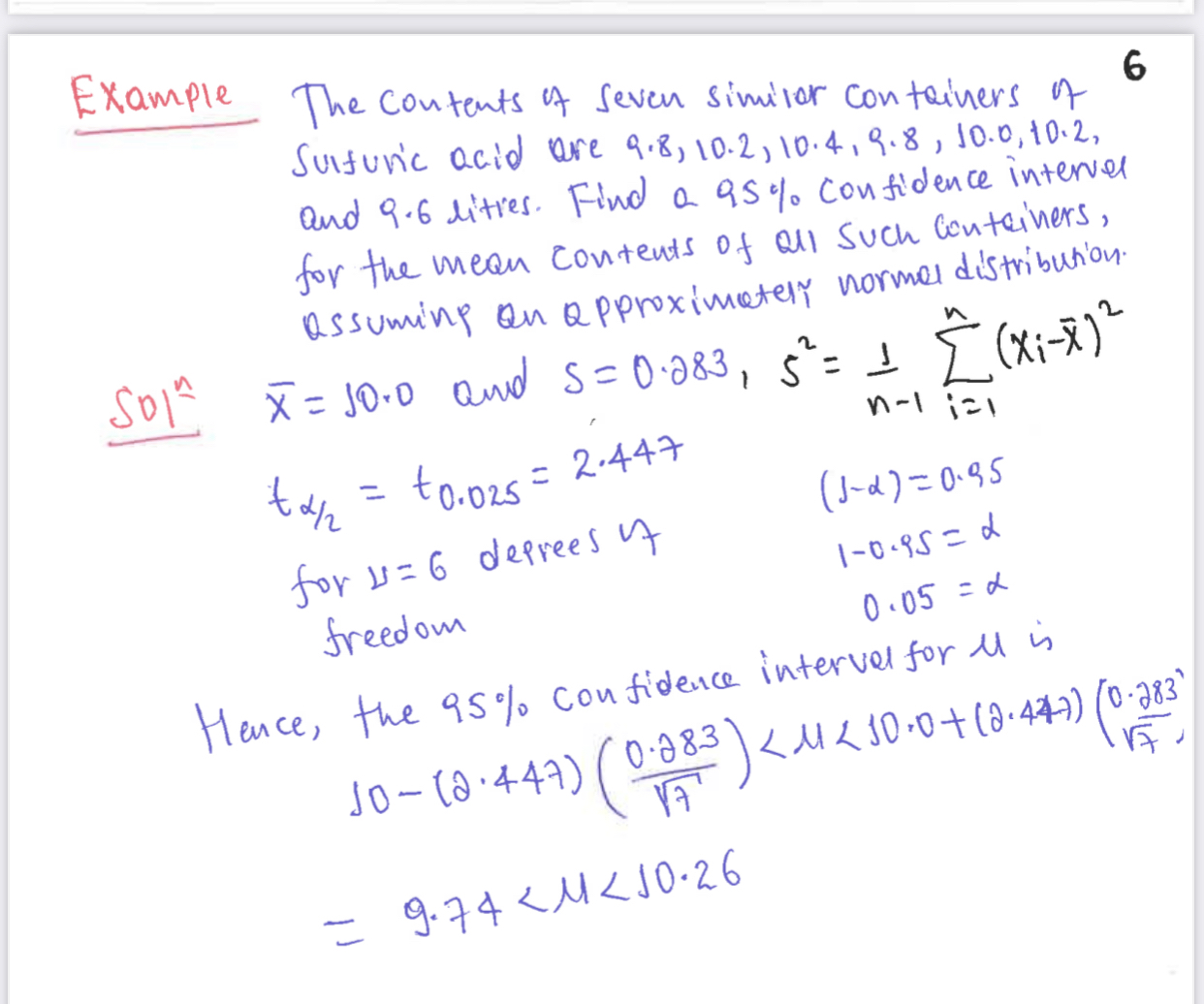 Solved Example The coutents of seven similor containers of | Chegg.com