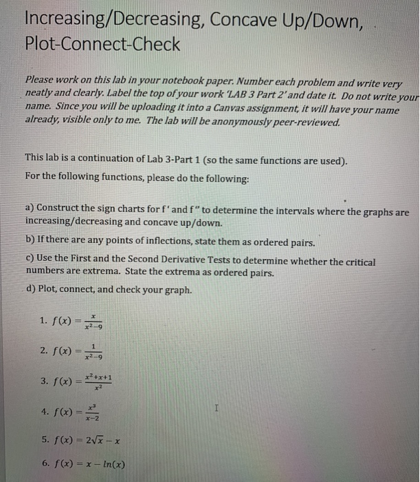 Solved Increasing/Decreasing, Concave Up/Down, | Chegg.com