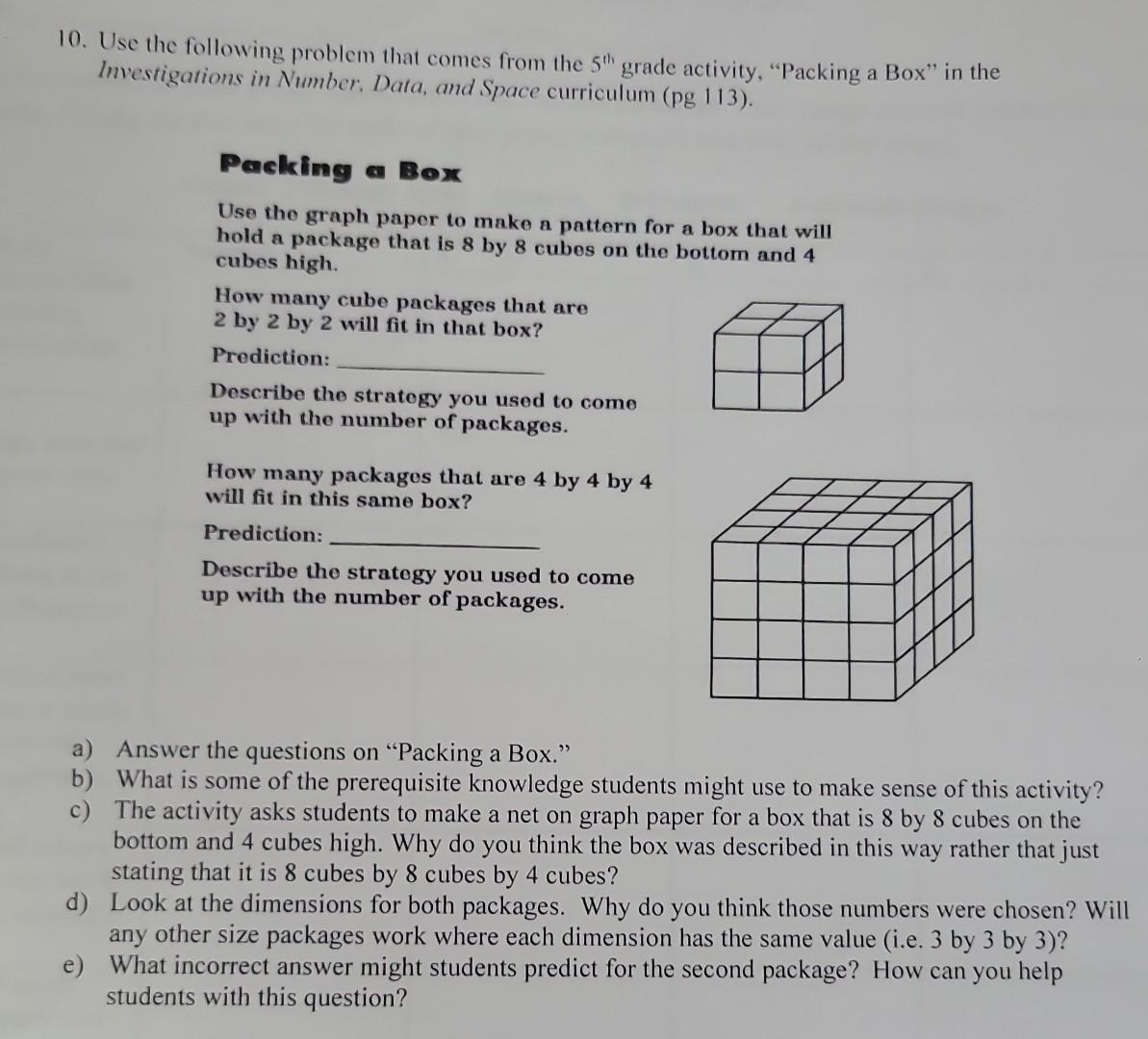 Solved 10. Use the following problem that comes from the 5th | Chegg.com