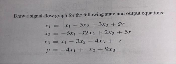 Solved Draw a signal-flow graph for the following state and | Chegg.com