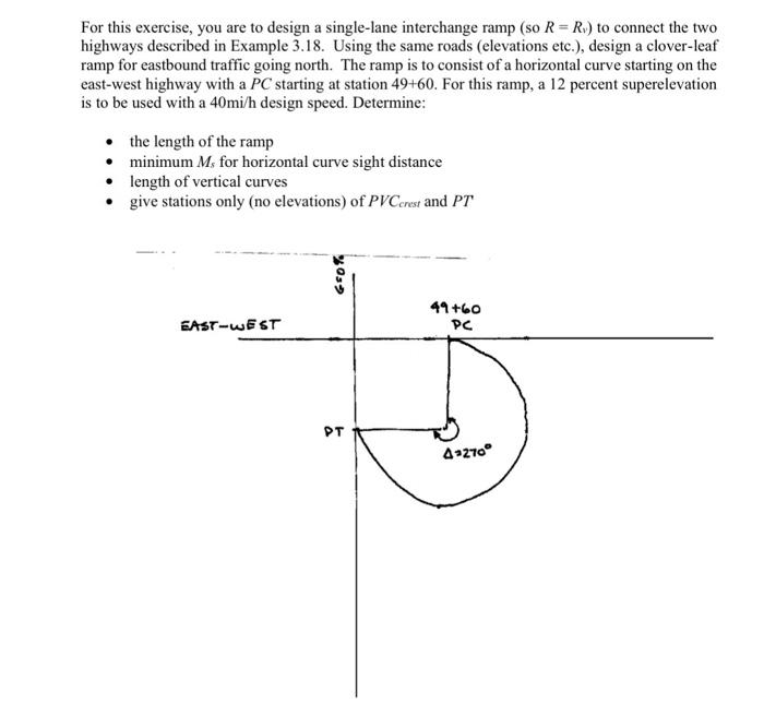 Solved For this exercise, you are to design a single-lane | Chegg.com