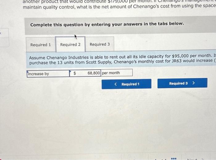 Solved Chenango Industries uses 13 units of part JR63 each | Chegg.com