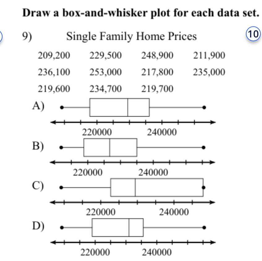 Solved Draw a box-and-whisker plot for each data | Chegg.com