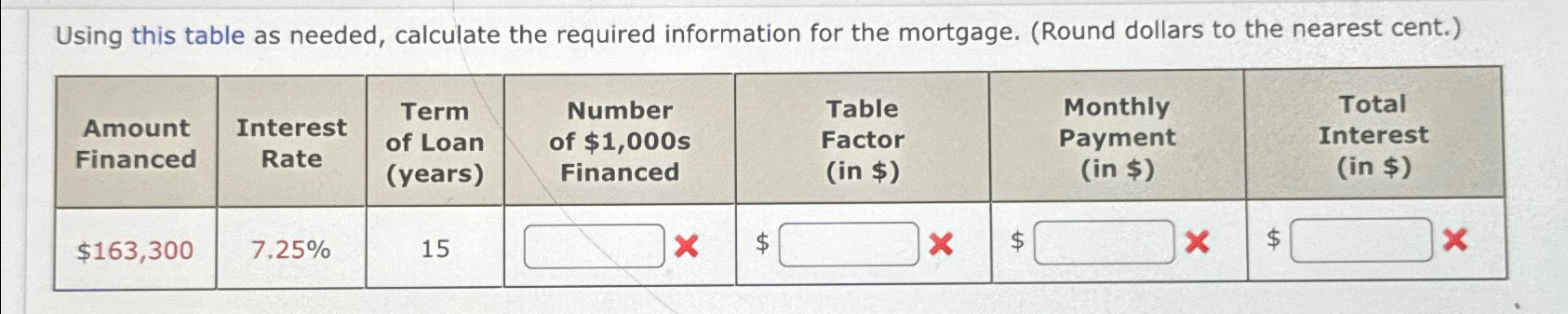 Solved Using this table as needed, calculate the required | Chegg.com