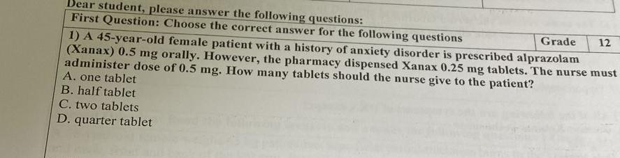 Solved Dear student, please answer the following | Chegg.com