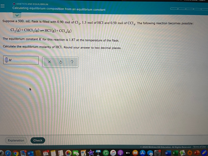 Solved = O KINETICS AND EQUILIBRIUM Calculating equilibrium | Chegg.com