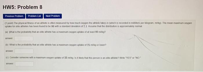 Solved HW5: Problem 8 Previous Problem Problem List Next | Chegg.com