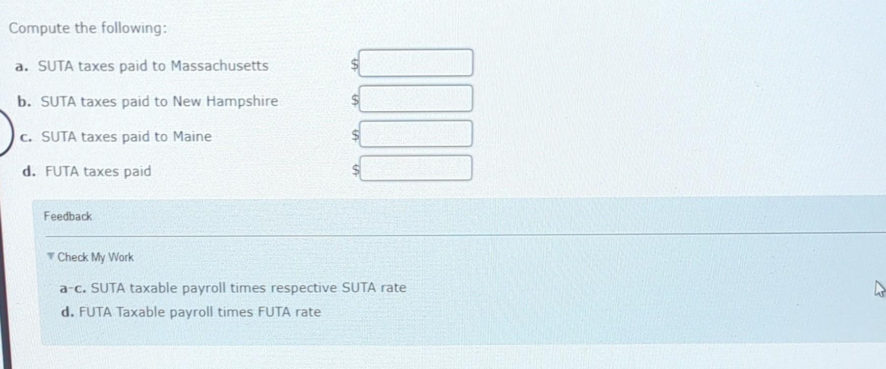 Solved Since the SUTA rates changes are made at the end of | Chegg.com
