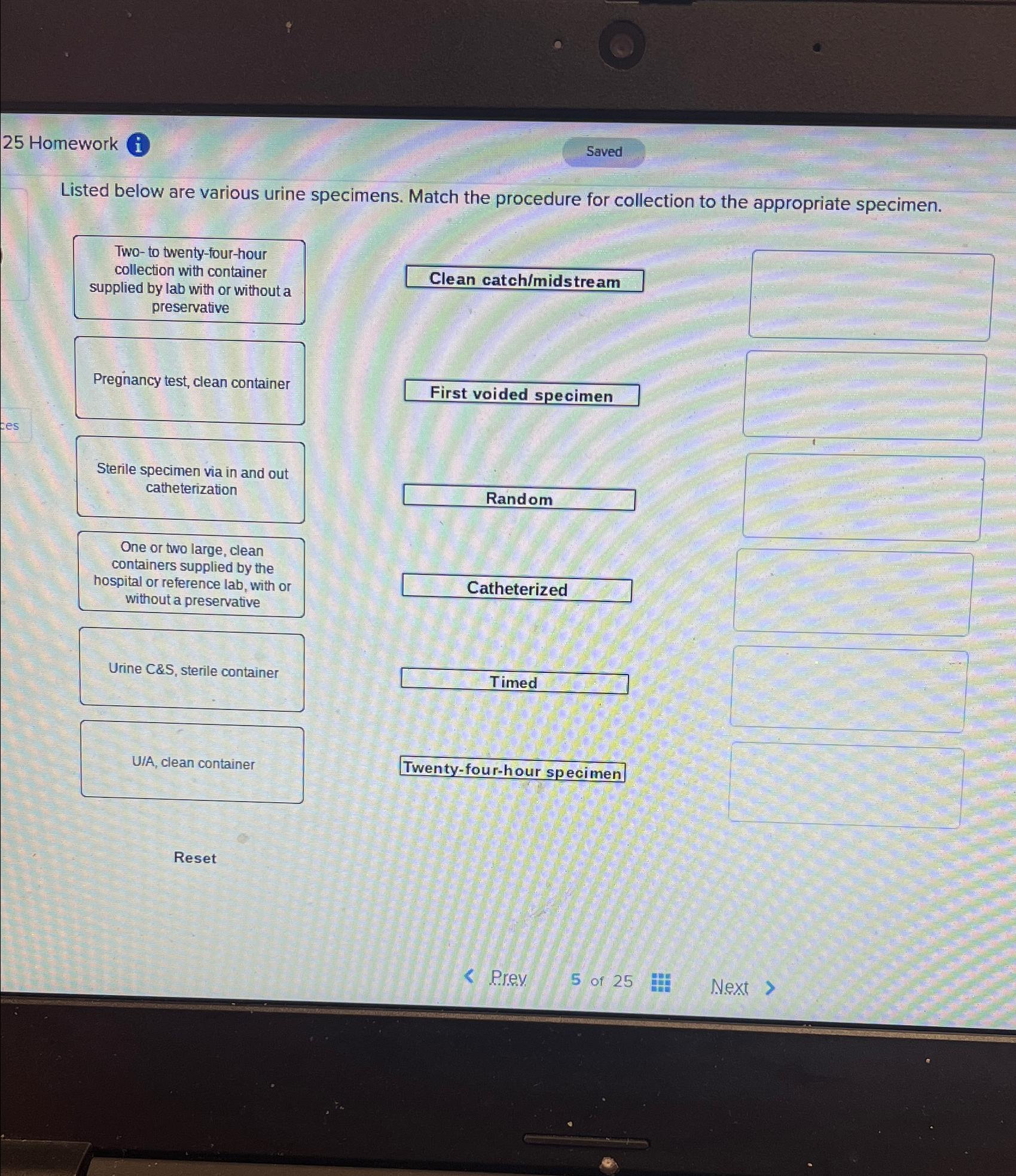 Solved 25 ﻿HomeworkListed below are various urine specimens. | Chegg.com
