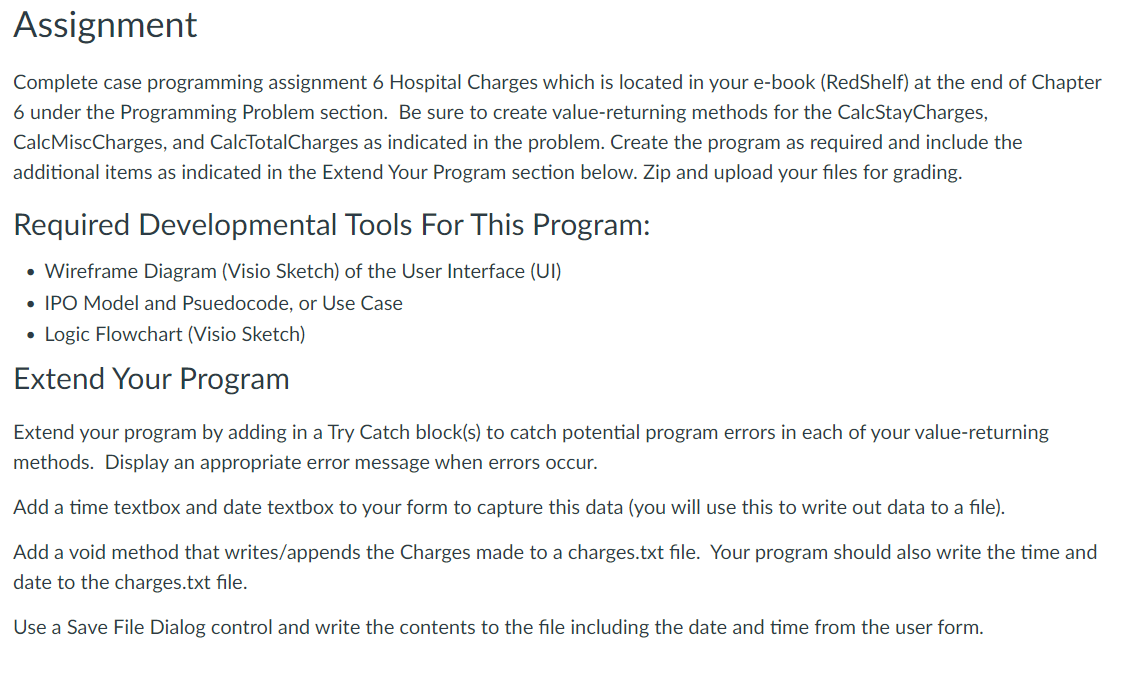 Solved In c# visual studio pleaseAssignmentComplete case | Chegg.com