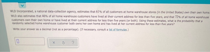 Solved WLD Incorporated, a national data-collection agency, | Chegg.com