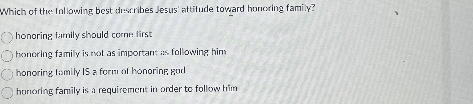 High Quality SOLUTION Which of the following best describes Jesus' attitude | Chegg.com