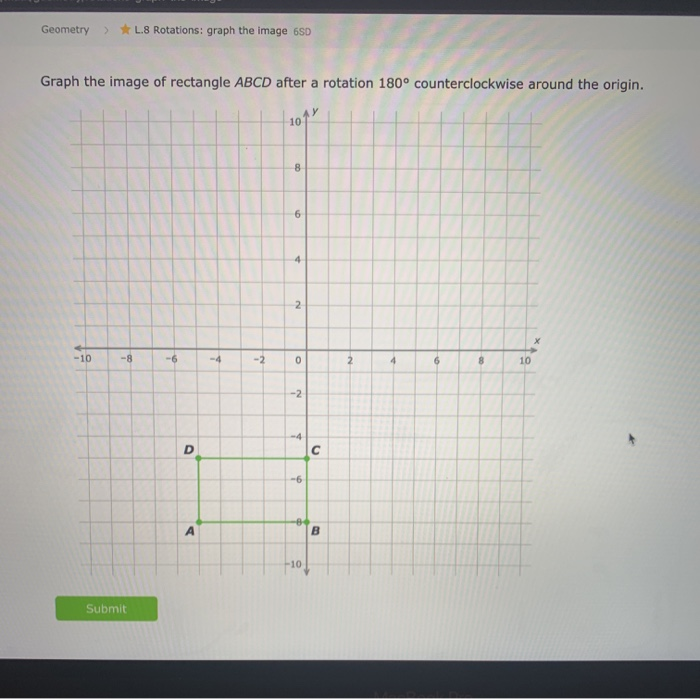 Solved Geometry ) L.8 Rotations: graph the image 6SD Graph | Chegg.com