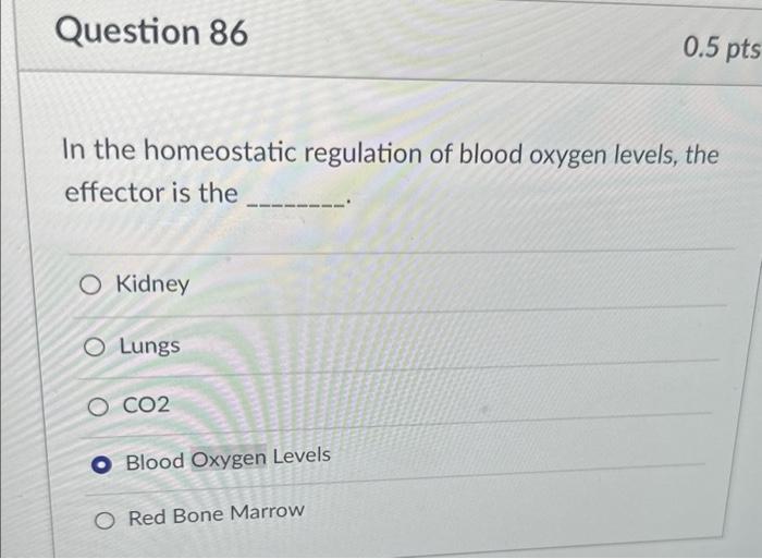[Solved]: In the homeostatic regulation of blood oxygen lev