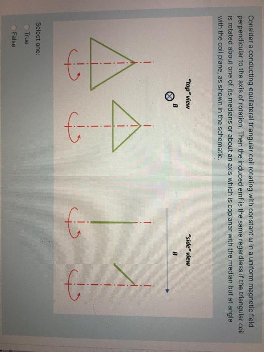 Solved Consider a conducting equilateral triangular coil | Chegg.com