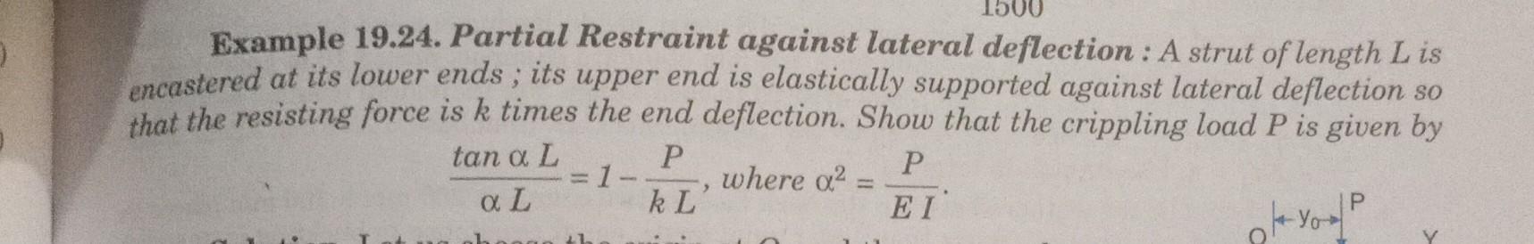 Example 19.24. Partial Restraint against lateral | Chegg.com