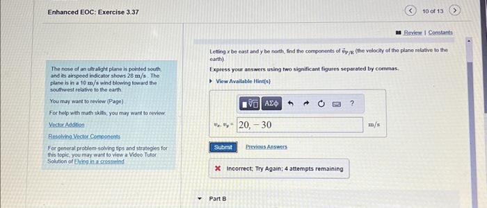 Solved Letting x be east and y bo north, find the components | Chegg.com