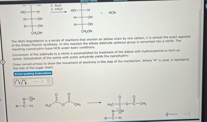 Solved A Fischer projection of a monosaccharide is shown | Chegg.com