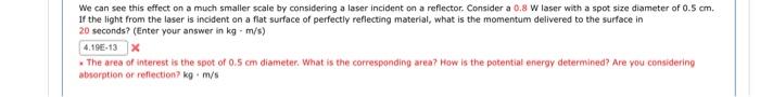 Solved We can see this effect on a much smaller scale by | Chegg.com