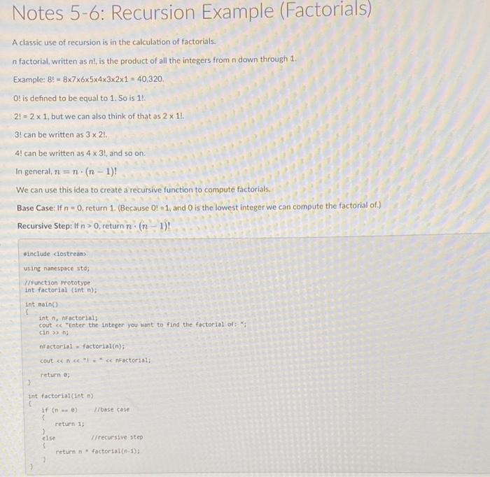 Solved his program will build on the recursive factorial | Chegg.com